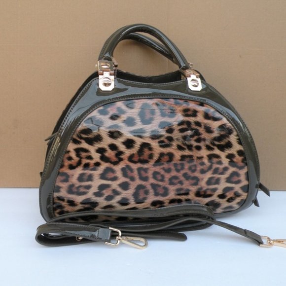 Le Miel | Bags | Le Miel Nwt Vegan Brown Leopard Print Tote Handbag ...
